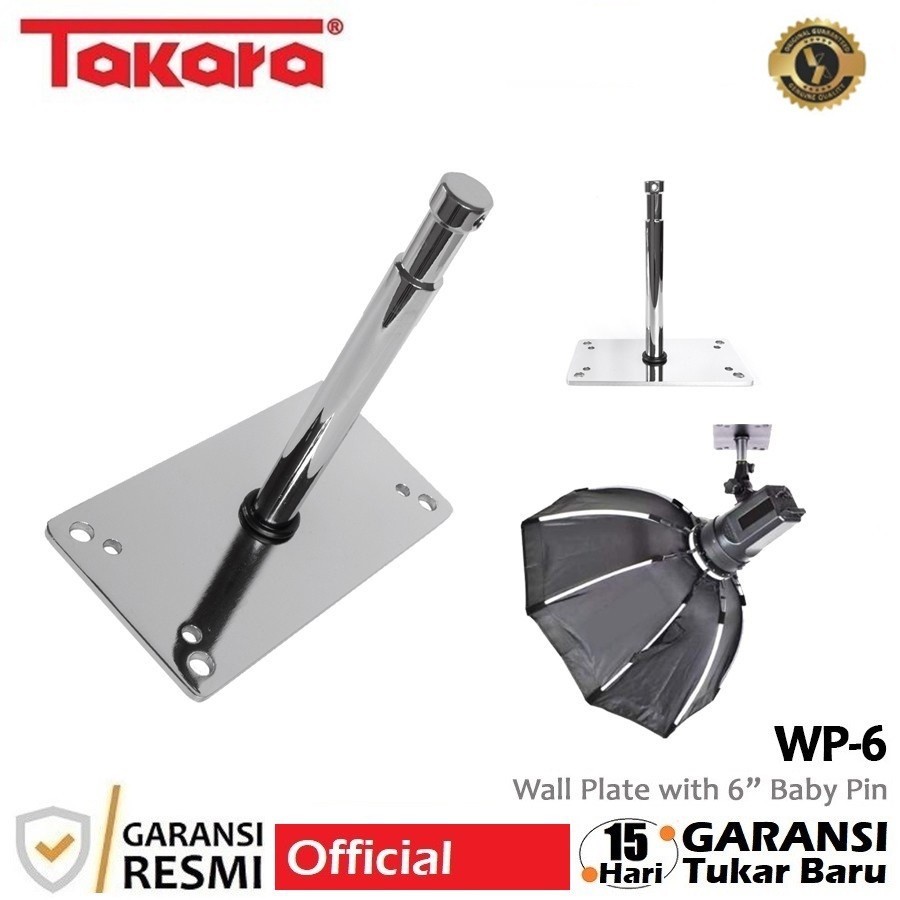 Jual Takara WP-6 Wall Plate with 6" baby pin for Lightning LED Studio ...