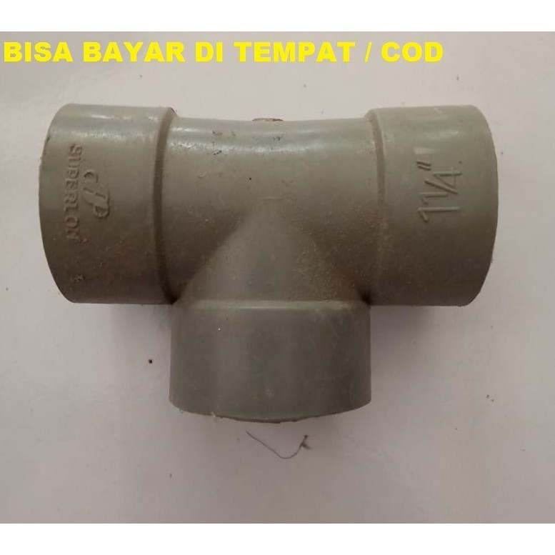 Jual TEE 1 1/4" IN INCHI INCI INCH - FITTING PIPA PVC SUPERLION SAMBUNGAN - T 1 1/4 INCH ...