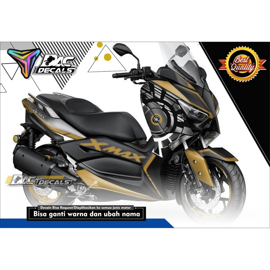 Jual Sticker decal full body Yamaha XMAX Hitam Coklat Grafis Simpel ...