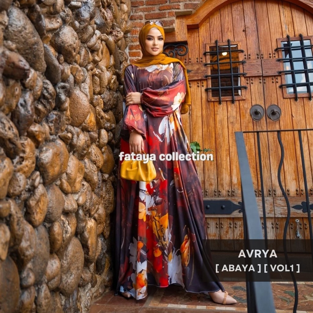 Jual Fataya Collection AVRYA Abaya Exclusive - Kain Queen Silk LD120cm ...