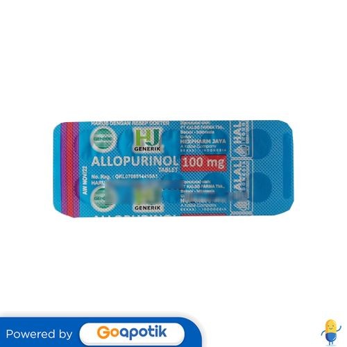 Jual Allopurinol Hexpharm 100 Mg Strip 10 Tablet | Shopee Indonesia