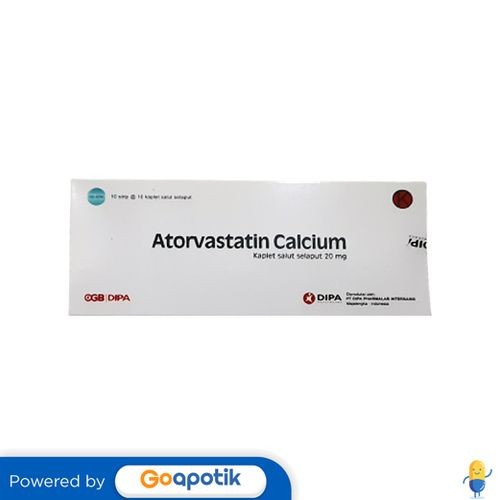 Jual Atorvastatin Calcium Dipa 20 Mg Box 100 Kaplet | Shopee Indonesia