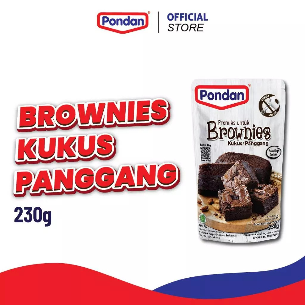 Jual Pondan Premiks Brownies Kukus 230g adalah produk premiks (bahan ...