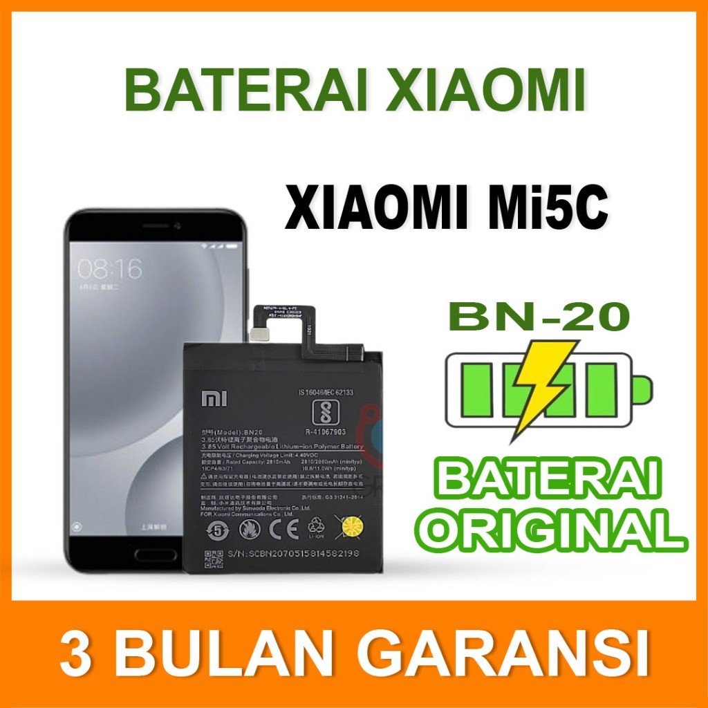 Jual BATERAI BATRE XIAOMI MI5C BN20 ORIGINAL BATTERY | Shopee Indonesia