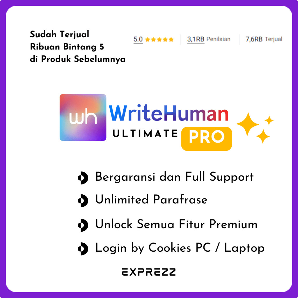 Jual WriteHuman - Ultra Plan Bypass AI detection with the world's most powerful AI Humanizer ...