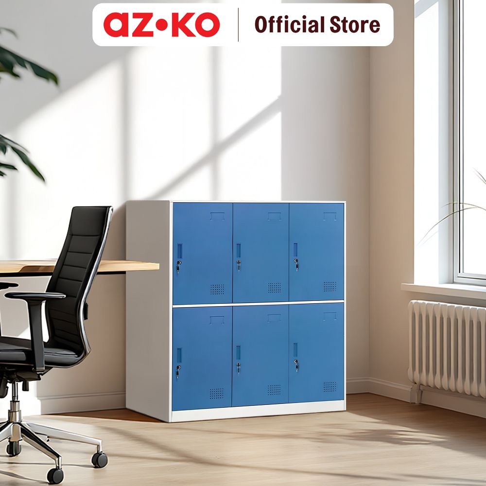 Jual AZKO Masterspace Loker 6 Pintu Sl-A6 - Biru Locker Kabinet ...