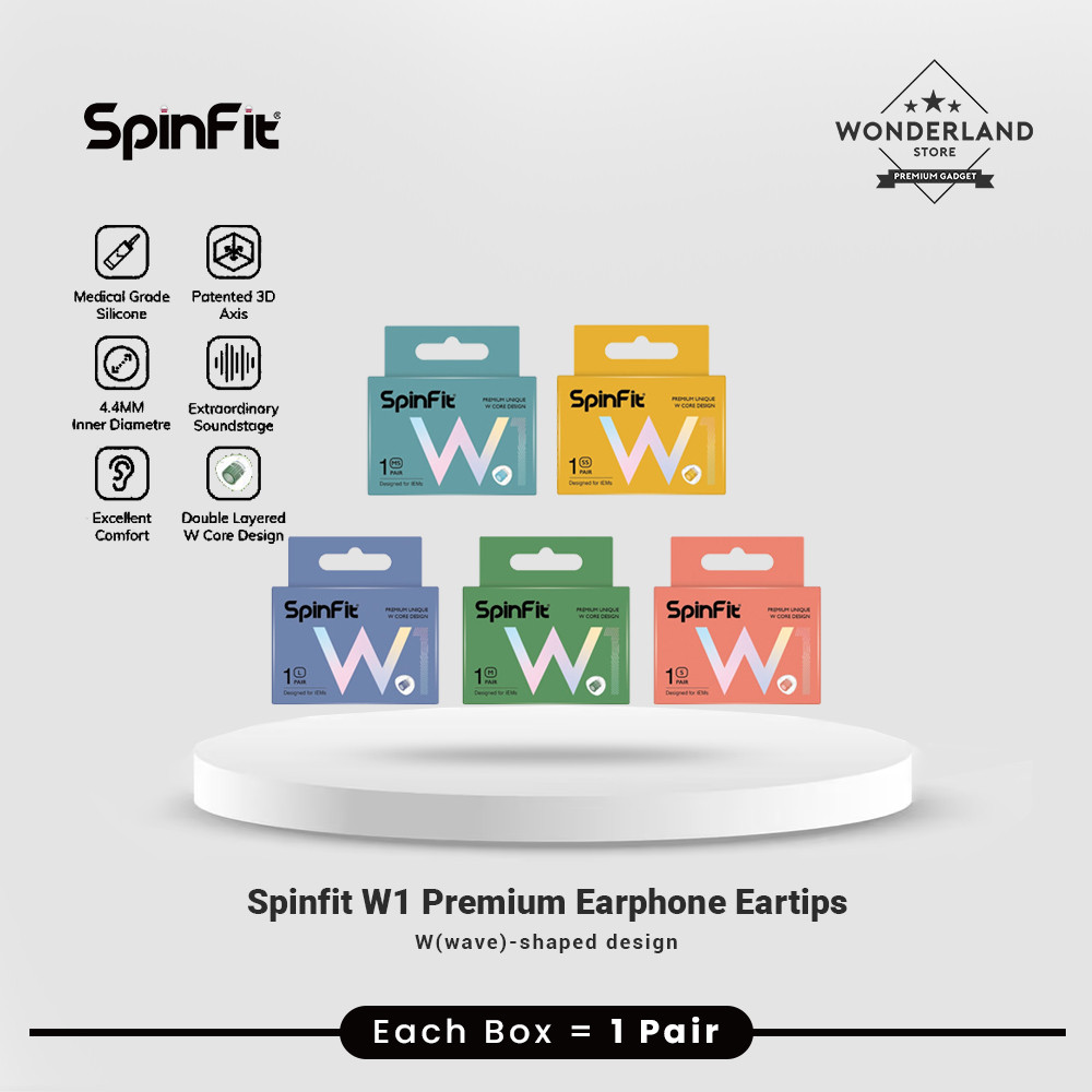 Jual SpinFit W1 Premium Patented Medical-Grade Silicone IEM Ear Tips ...