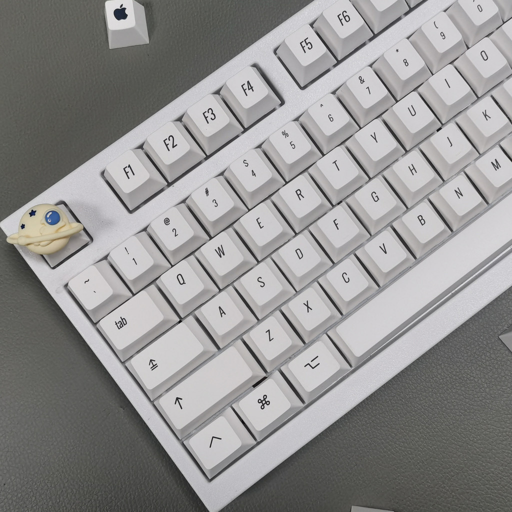 Jual 131 Keys Minimalist White Keycap For Apple MAC Mechanical Gaming ...