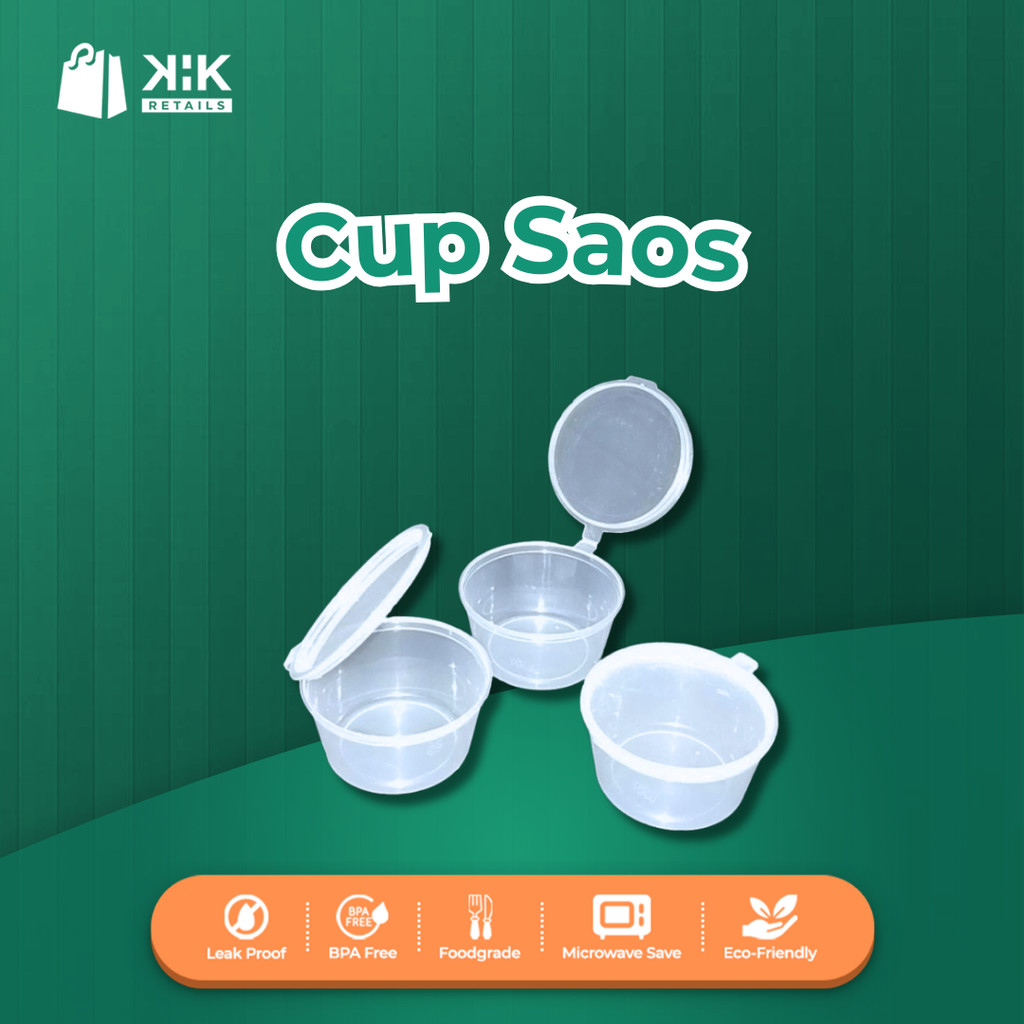 Jual Cup Saos Plastik dengan Tutup ISI 50 – Wadah Sambal, Dressing, dan ...