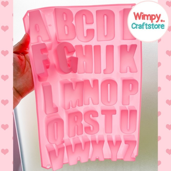 Jual [B E S T] Cetakan Huruf JUMBO Alphabet ALfabet Cetakan Sabun Resin ...