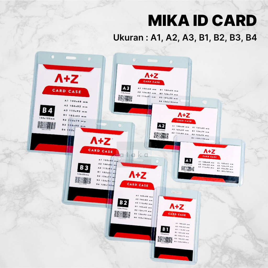 Jual ( 1 BIJI ) AZ MIKA ID CARD BENING / PLASTIK MIKA ID CARD CASE B1 B2 B3 B4 A1 A2 A3 | Shopee ...