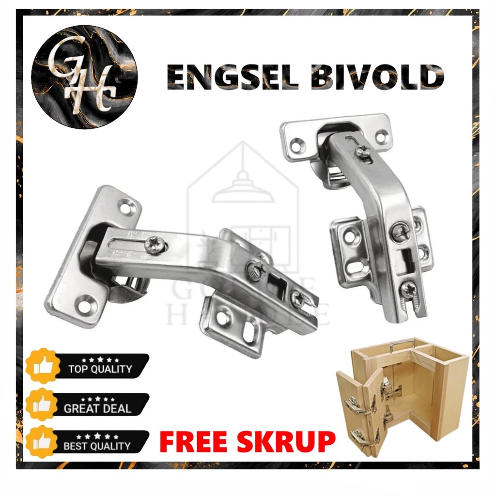 Jual Engsel Sendok Bifold Pintu Sudut 135 Derajat Engsel Sendok Pintu ...