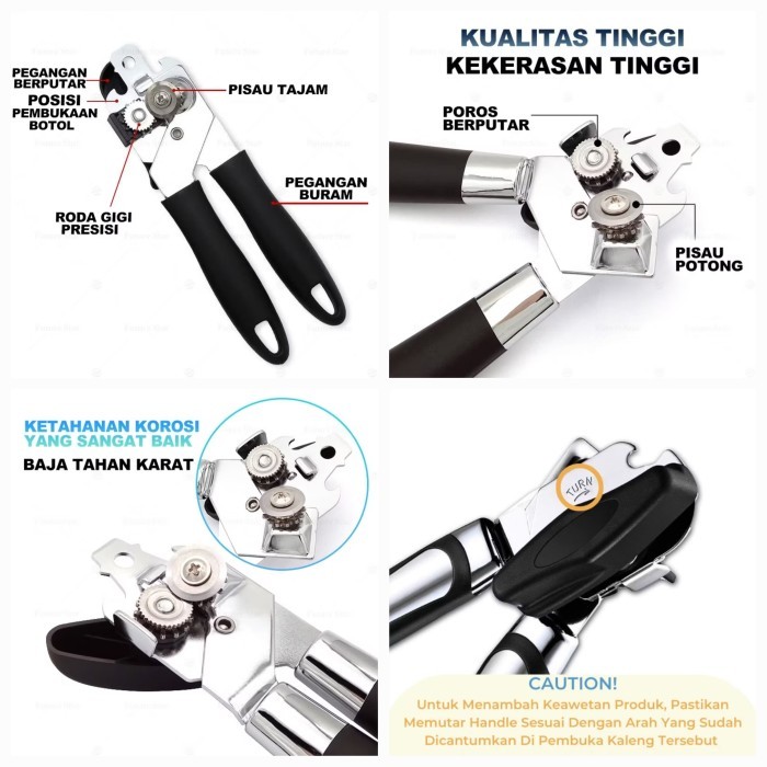 Jual Alat Pembuka Botol Kaleng 3in1 Stainless CO02 Can Opener Premium ...