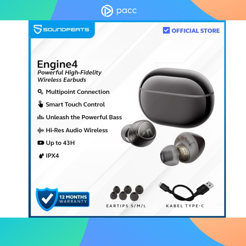 Jual Soundpeats Engine4 Engine 4 TWS HiRes LDAC True Wireless Earbuds ...