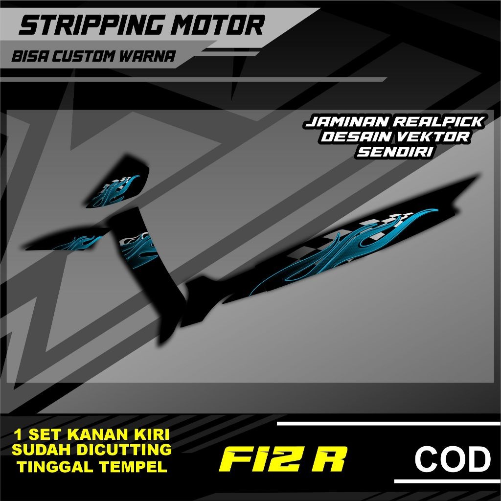 Jual STRIPPING MOTOR KEREN YAMAHA FIZ R API LIVERY SS BIRU V2 SUDAH DI ...