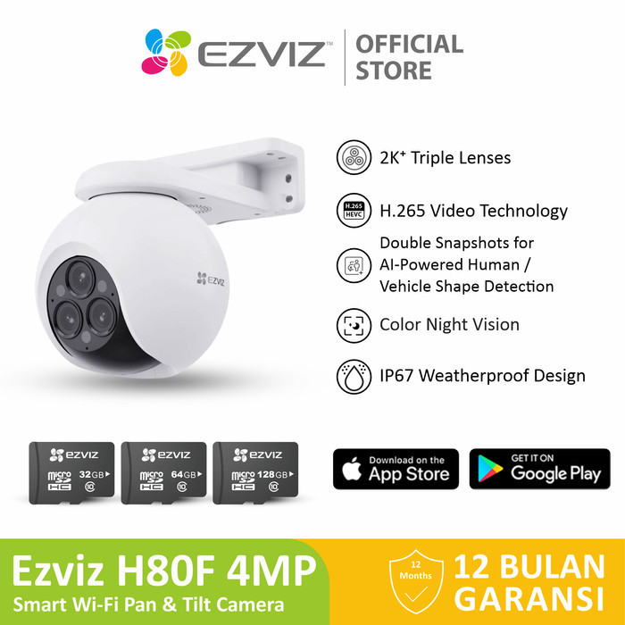 Jual Ezviz H80F Multi 2K+ Smart Home Wi-Fi Pan & Tilt IP Camera Outdoor ...