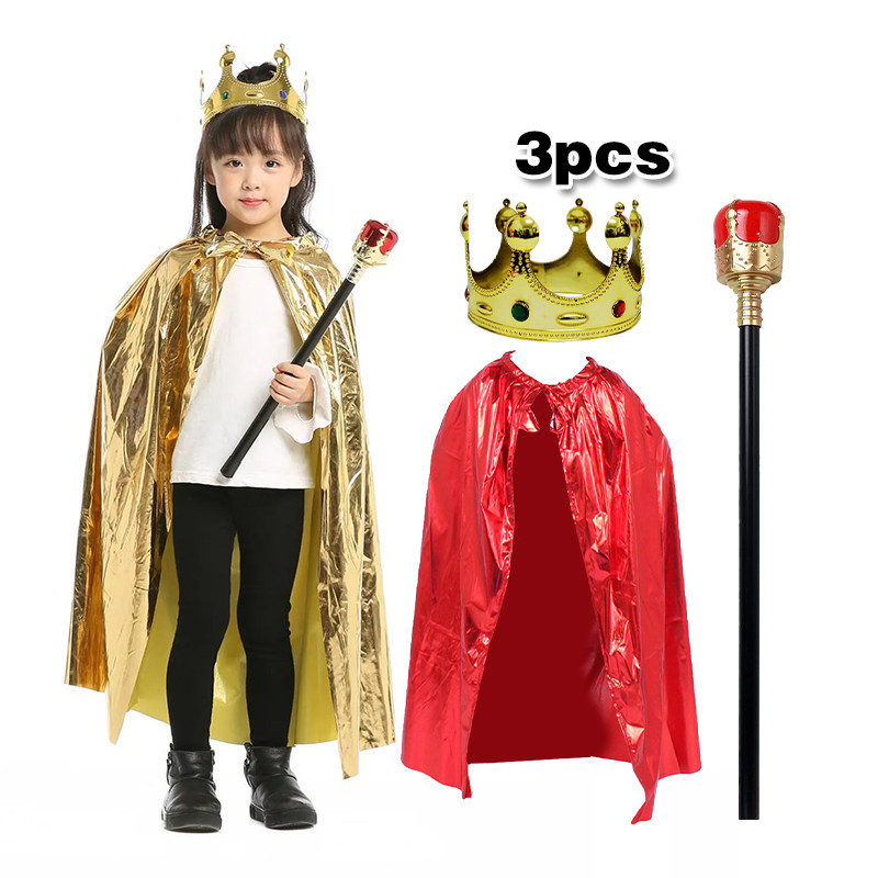 Jual King Costume Halloween 3 In 1 Kostum King Anak Kostum Raja Robe ...