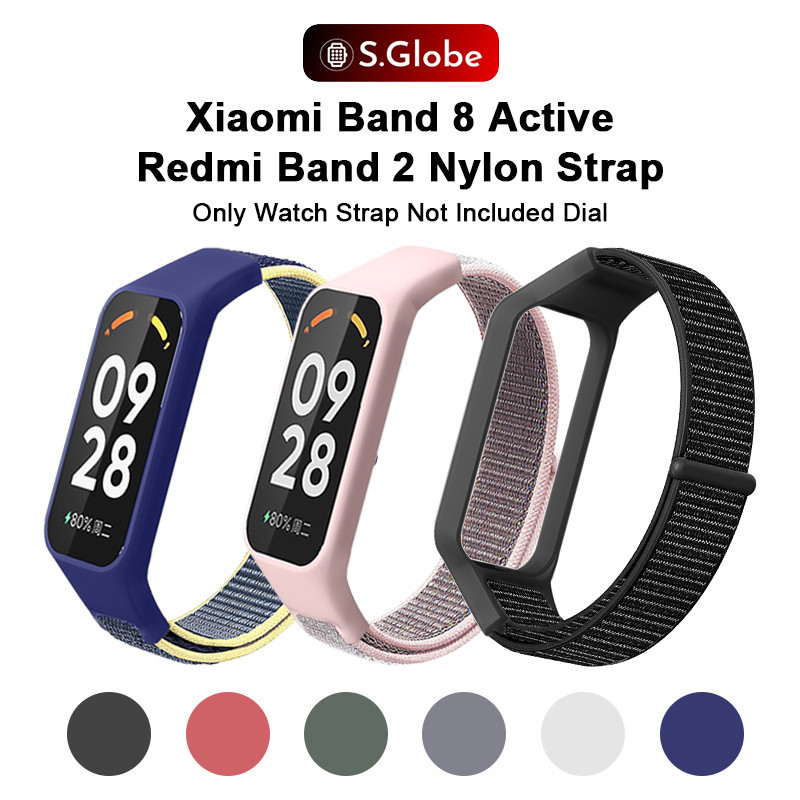 Jual For Redmi Band 2 Nylon Loop Velcro Strap Xiaomi Smart Band 8 Active Wristband | Shopee ...