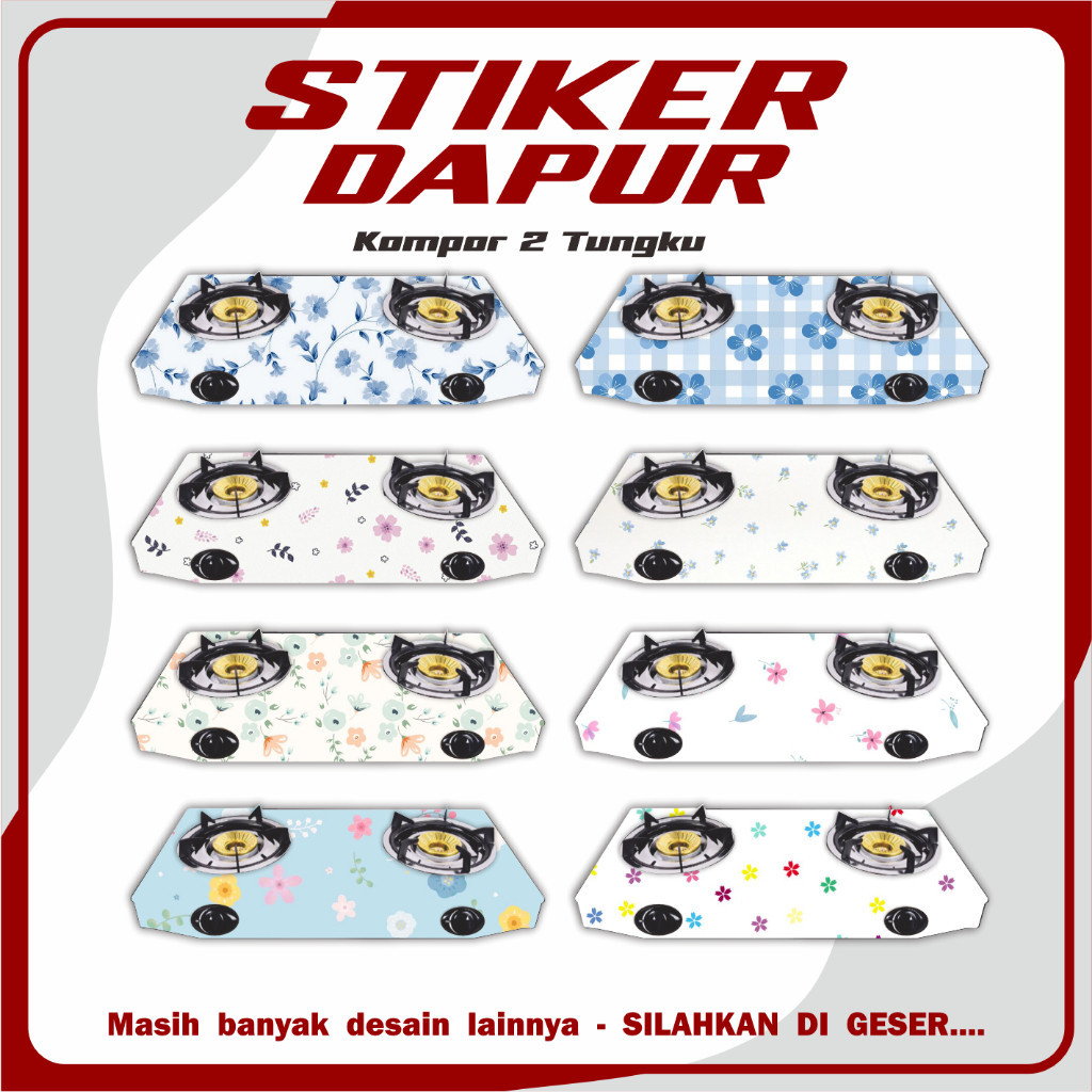Jual Wallpaper Kompor / Stiker Kompor / Sticker Kompor 2 Tungku Motif ...