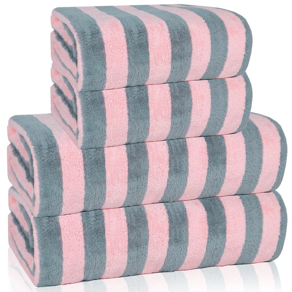 Jual 4-Piece Microfiber Towel Set Super Absorbent Quick Dry Lightweight ...