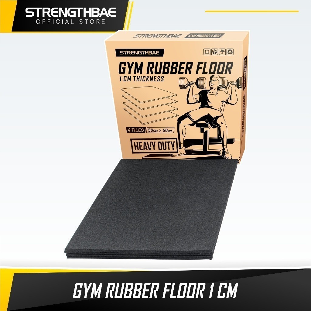 Jual Rubber Gym Floor 1cm STRENGTHBAE Karpet Lantai Flooring Mat ...