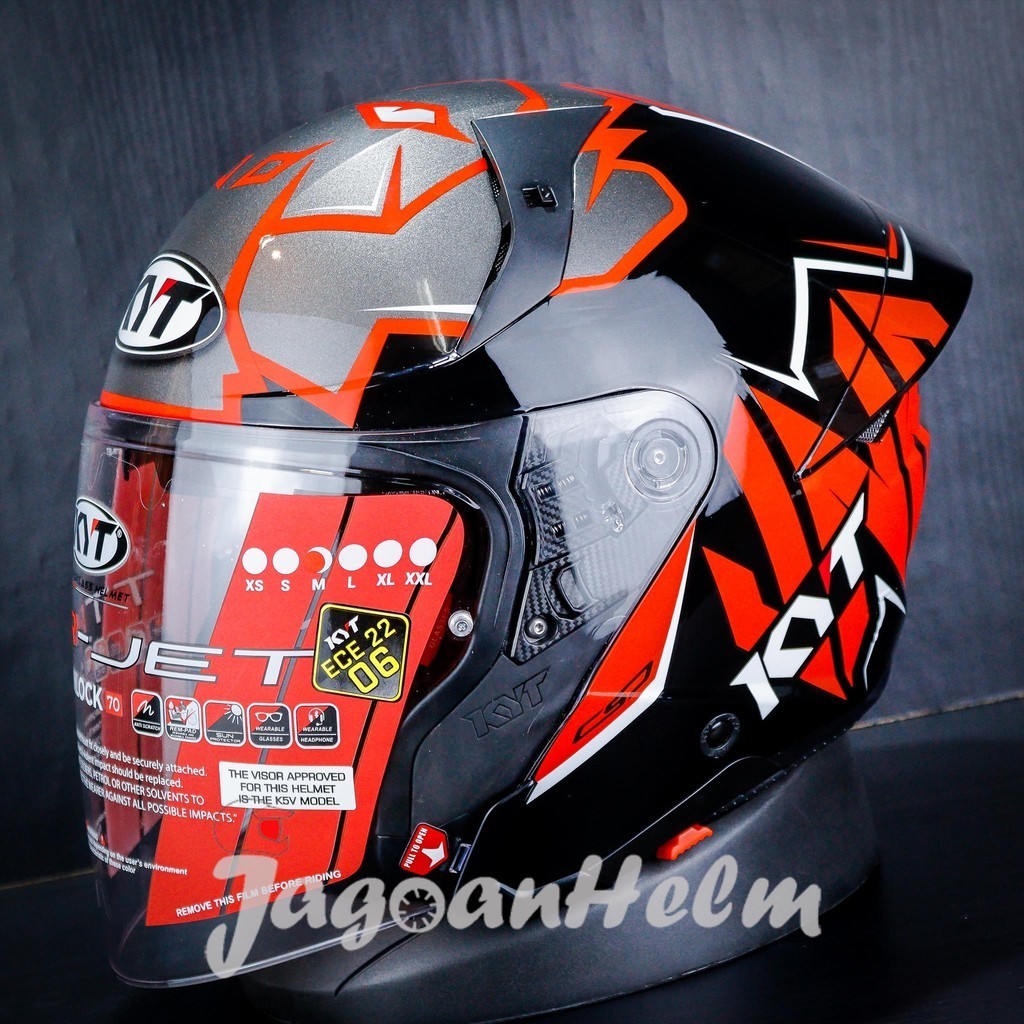 Jual KYT HELM TTR JET REF BULEGA 2021 | BLACK RED | TTR-JET DOUBL ...