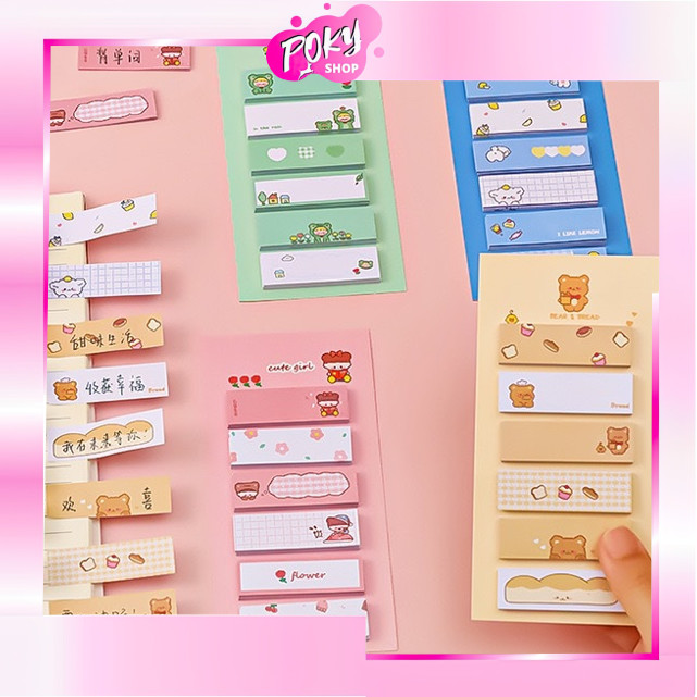 Jual POKY - S6222 Mini Memo Lucu 6 in 1 / Sticky Notes Label Karakter ...