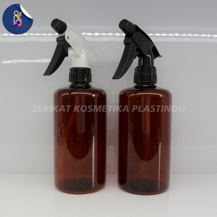 Jual BOTOL SPRAY 500ML PLASTIK PET TEBAL AMBER COKELAT PET 500 ML TRIGGER TRIGER BLACK | Shopee ...