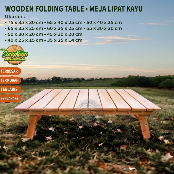 Jual Meja lipat kayu portable meja laptop table notebook stand meja ...