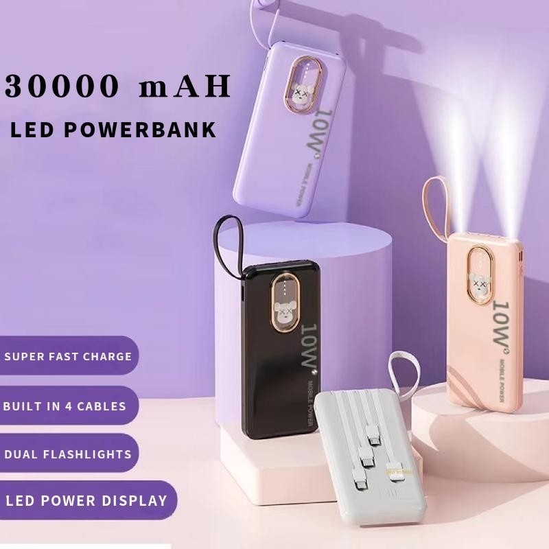 Jual Q10 Power Bank 30000mAh Good Quality 4in1 Fast Charging genuine ...