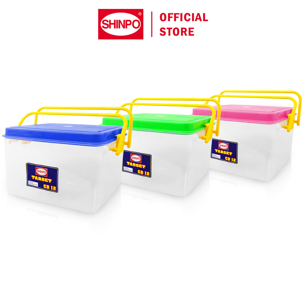 Jual SHINPO Target Container Box Plastik with Lock Klip Pengunci 12 L ...
