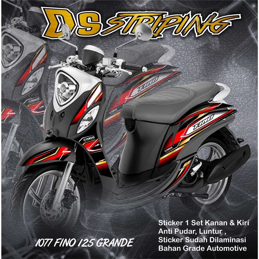 Jual 1077 Stiker Striping FINO 125 GRANDE Grafik Simpel Warna Variasi ...