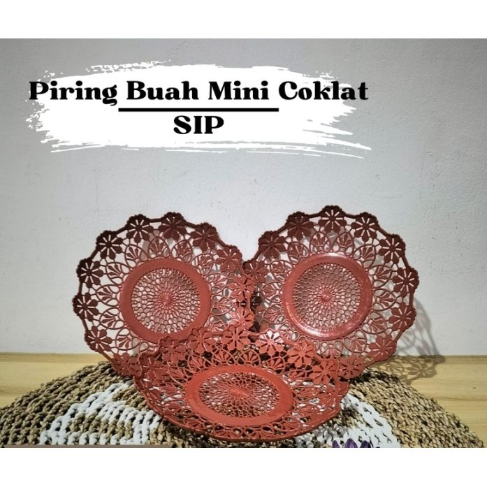 Jual (12pcs) PIRING BUAH MINI COKLAT/PIRING DAUN SEAL S COKLAT | Shopee ...