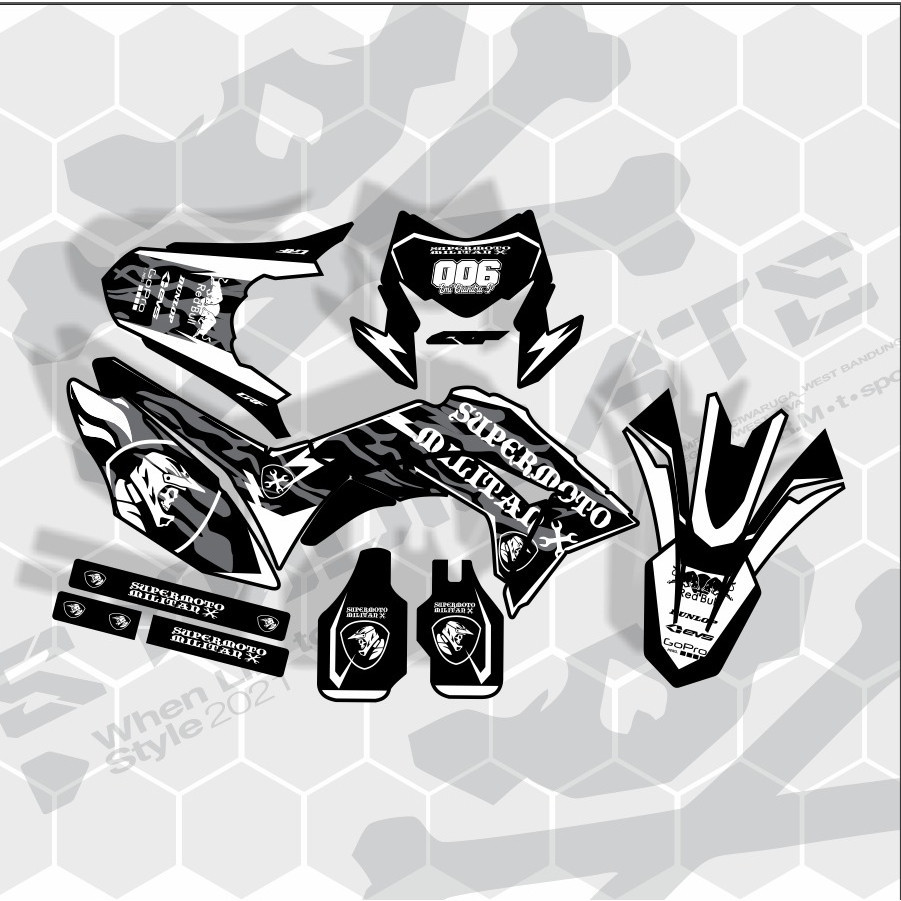 Jual Decal/Stiker CRF150L- WR155/Gordon/ D'Tracker /CRF /KLX BF full ...