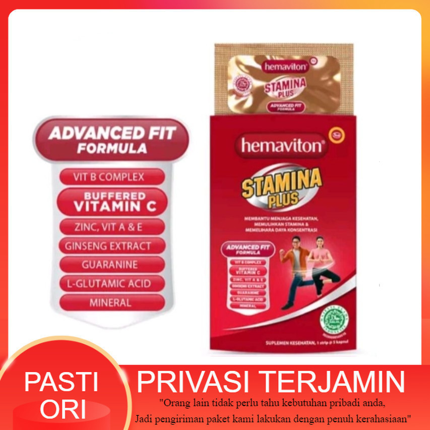Jual hemaviton Stamina Plus Multivitamin 1 strip 5 Kapsul | Shopee ...