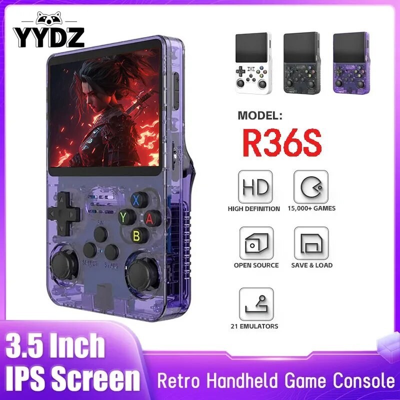 Jual Open Source R36S Retro Handheld Video Game Console Linux System 3. ...