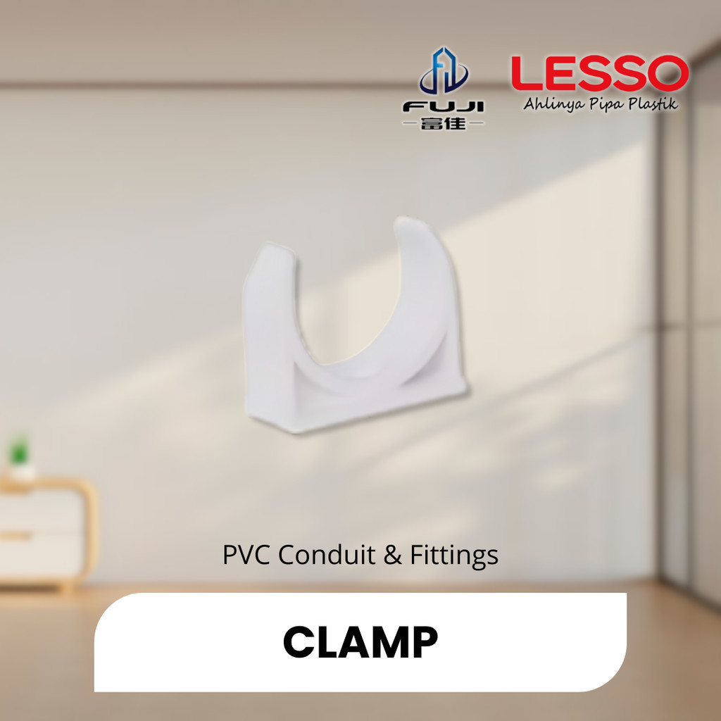 Jual Lesso PVC Conduit Clamp Klem Pipa Plastik | Shopee Indonesia