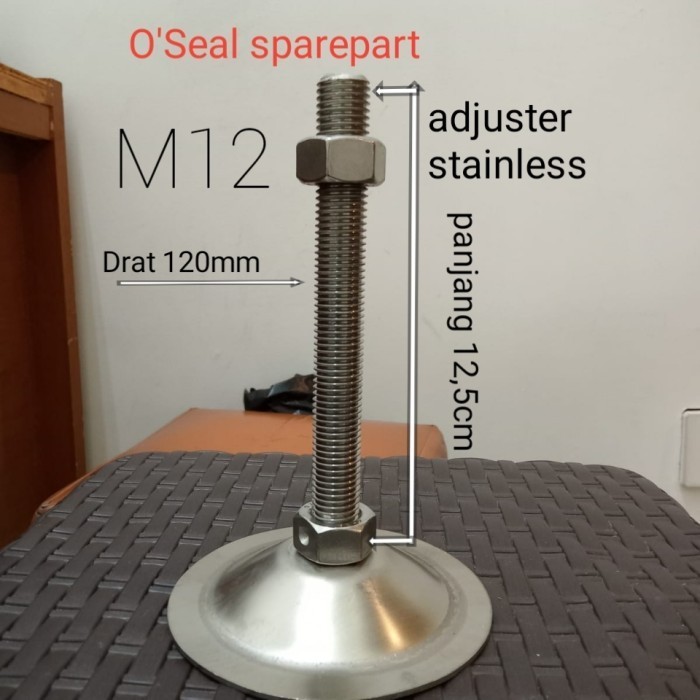 Jual kaki adjuster conveyer M12+tinggi baut 12,5cm (STAINLESS) | Shopee ...