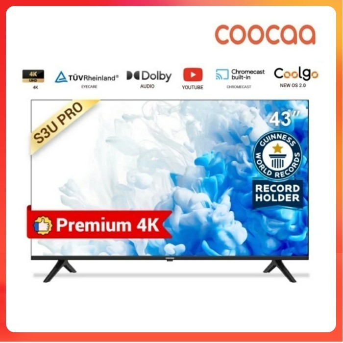Jual COOCAA 43S3U PRO SMART TV 43 inch | Shopee Indonesia