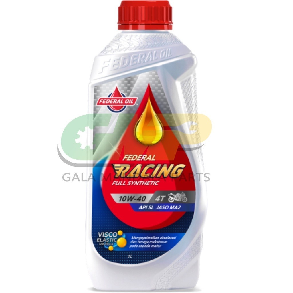 Jual Oli Federal Racing 1 Liter 10w40 4T 1000ml Oil Motor MX FU Supra ...