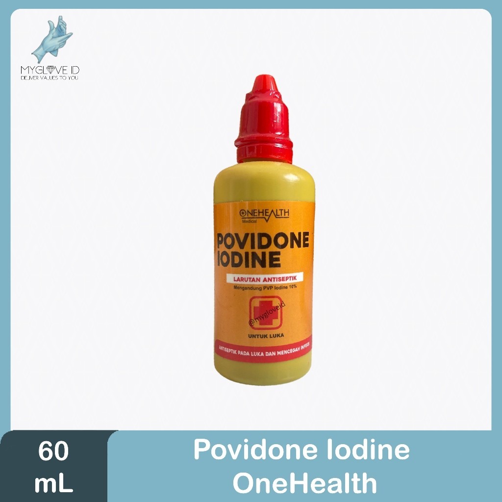 Jual Povidone Iodine / Antiseptik Cair Obat Luka Merah 60 ML OneHealth ...