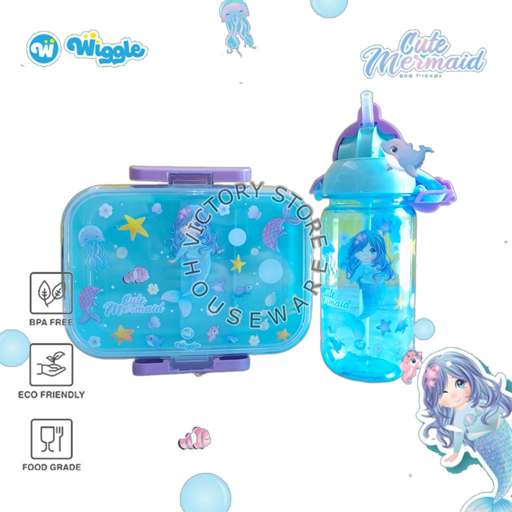 Jual WIGGLE Lunch Box Set Paket Hemat Lunch Box 750 Ml Dan Botol Minum Anak 530 Ml Kreatif ...