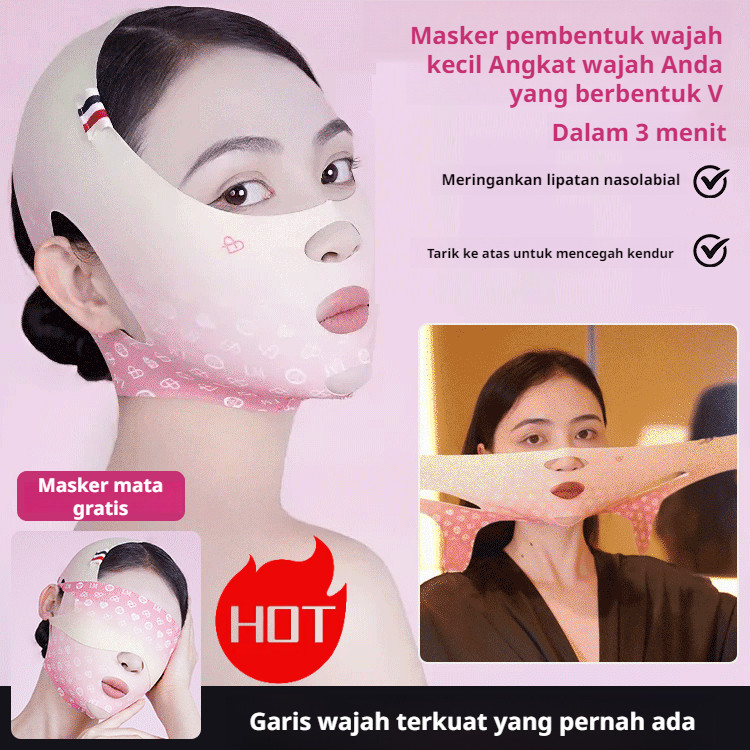 Jual 【⚡️COD+GRATIS ONGKIR⚡️】Mask V face bandage tighten nasolabial folds Facial lifting mask ...