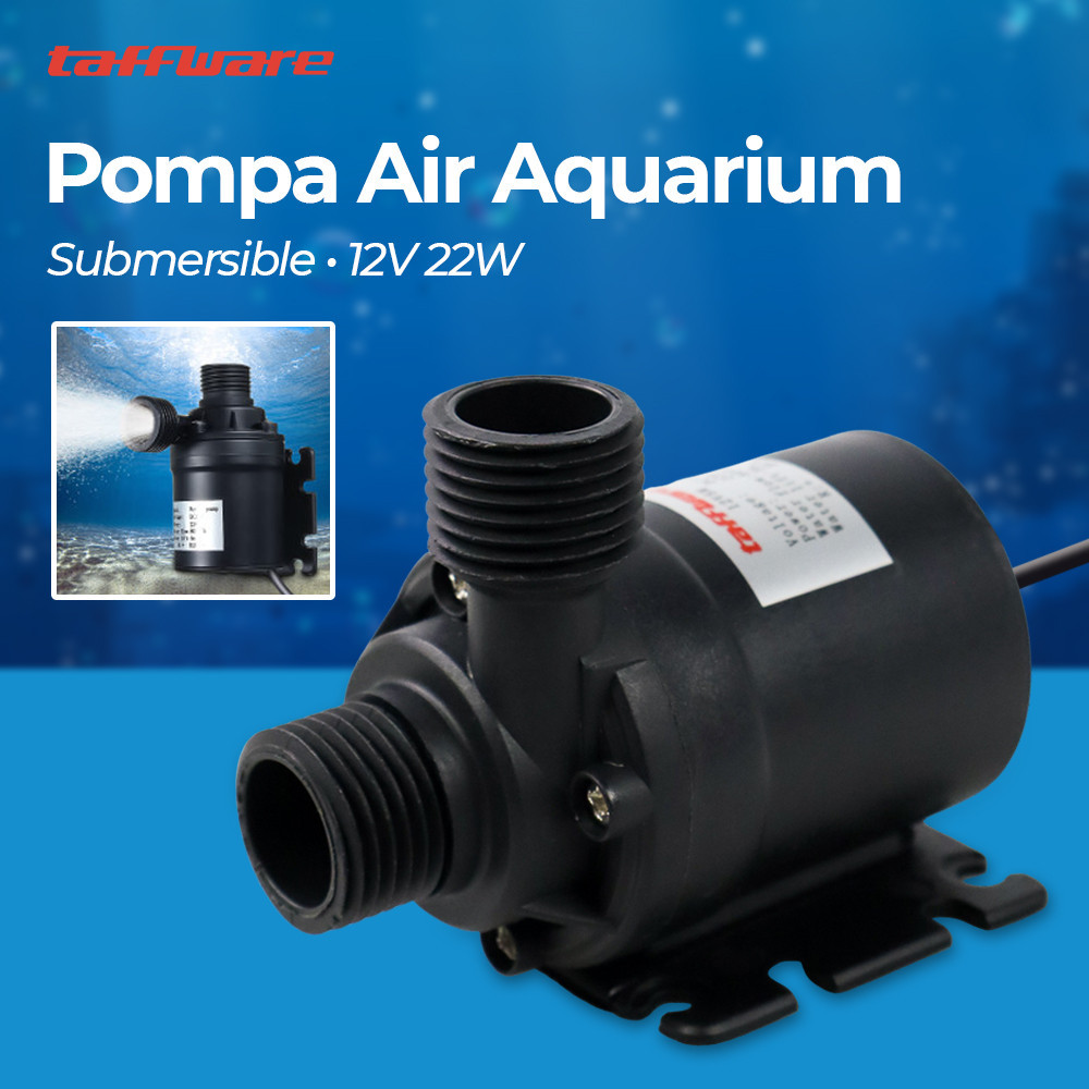 Jual Taffware Pompa Air Aquarium Ikan Submersible Pump 12V 22W - 12V5M ...