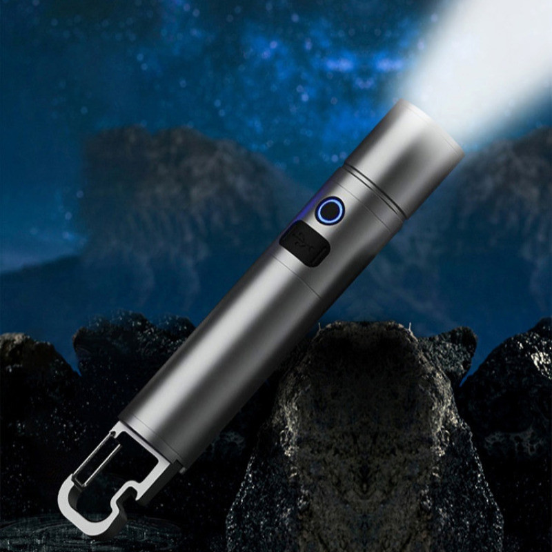 Jual Telescopic zoom white laser long range hook flashlight ...