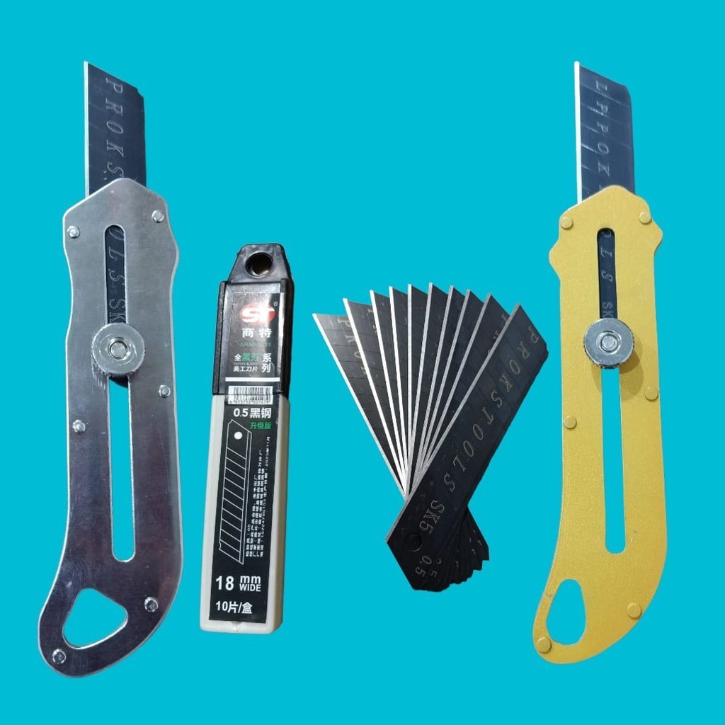 Jual Pisau Cutter Multi fungsi Stainless Baja Cutter Gagang Stainless ...