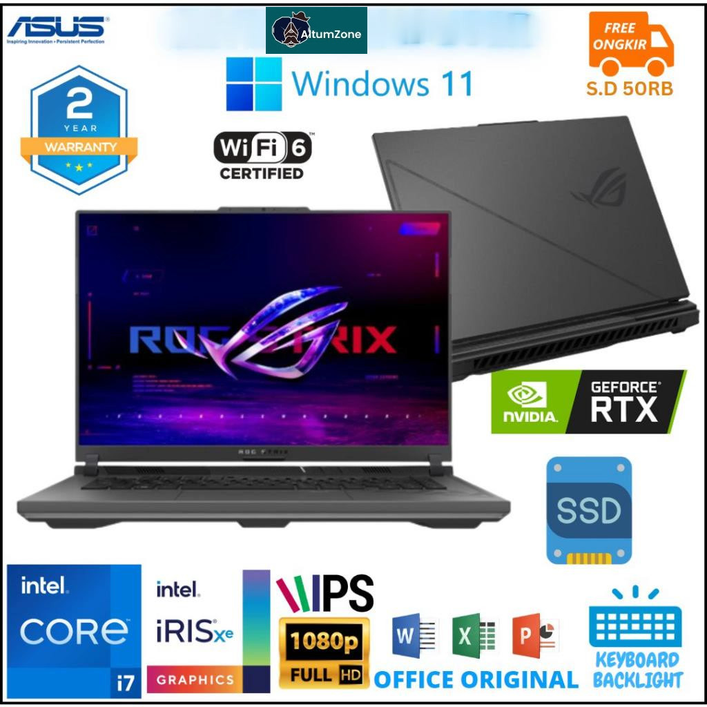 Jual ASUS ROG STRIX G16 G614JU INTEL CORE i7 13650HX RAM16GB SSD512GB ...