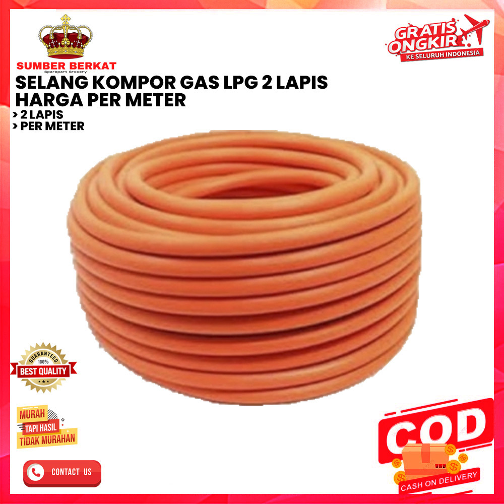 Jual SELANG KOMPOR GAS LPG 2 LAPIS HARGA PER METER [SB] | Shopee Indonesia