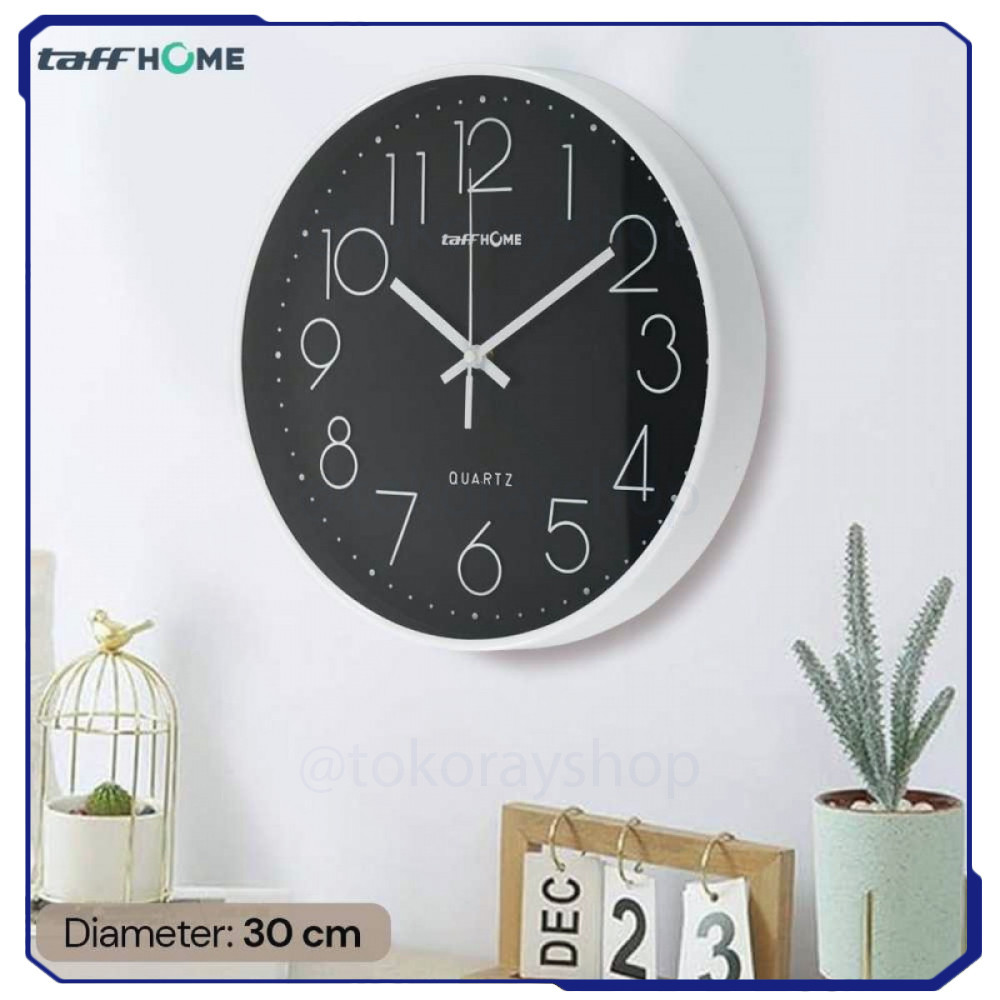 Jual Jam Dinding Bulat Quartz Indoor Wall Clock Round Shape 30cm - MS30 ...