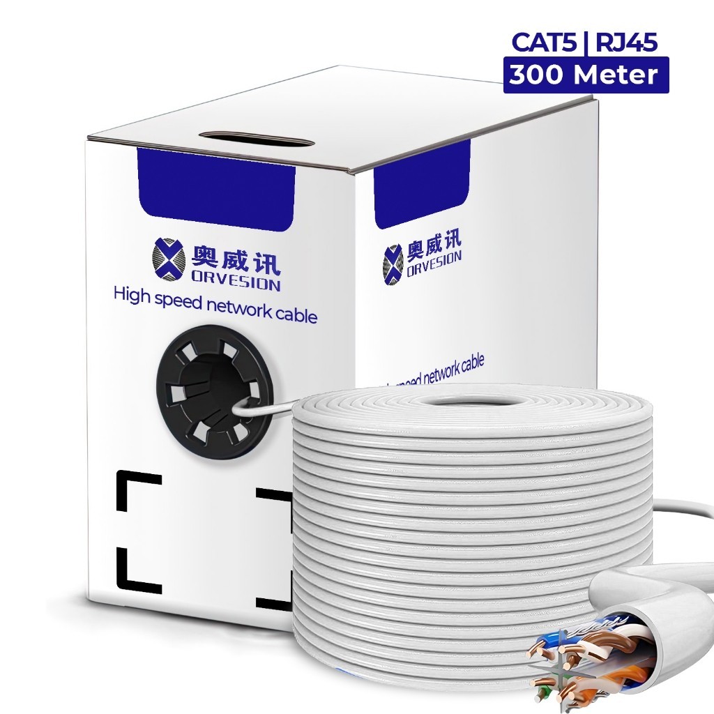 Jual Kabel LAN 300 Meter CAT 5 UTP Kabel Indor RJ45 | Shopee Indonesia